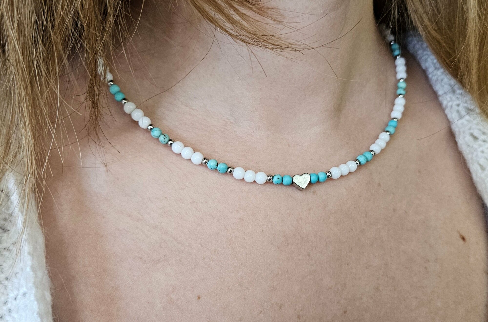 Колье, металл, говлит