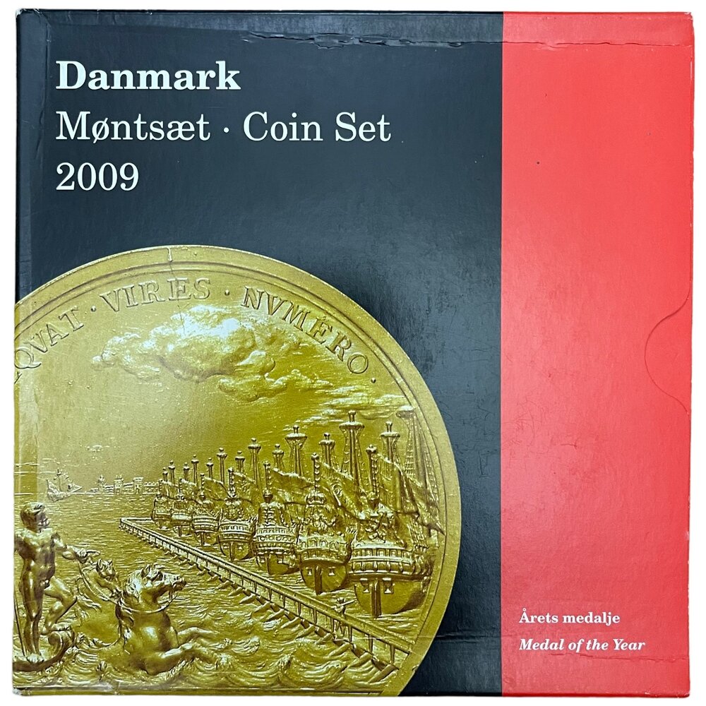Дания, набор монет регулярного выпуска 25, 50 эре, 1, 2, 5, 10, 20 крон "Danmark coinset" 2009 г.