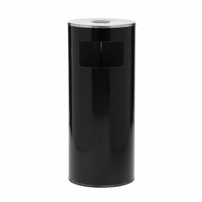 Урна с пепельницей К300Н, d=30 см, h=71.8 см, 50 л, чёрная