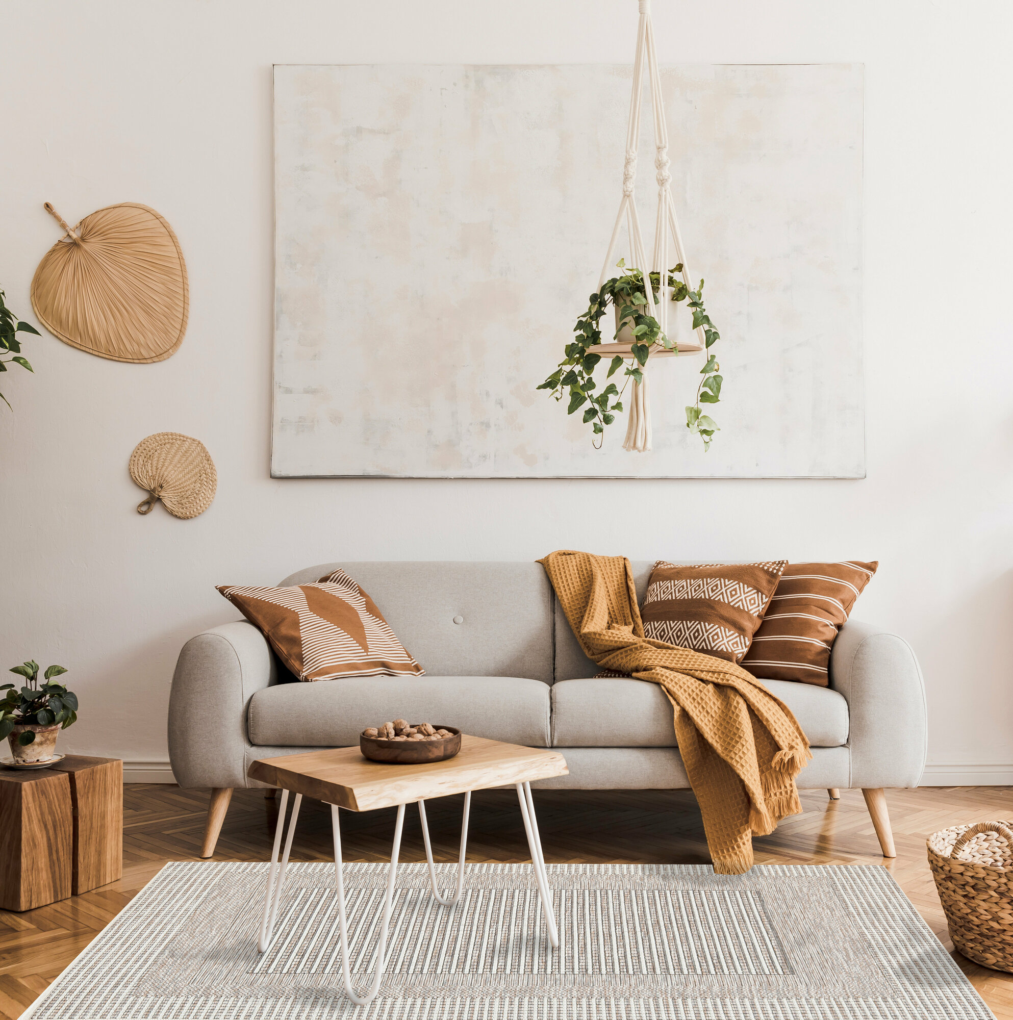 Ковер для комнаты на пол, палас в гостиную, Ориа 120х170/ 22001 YV7 W