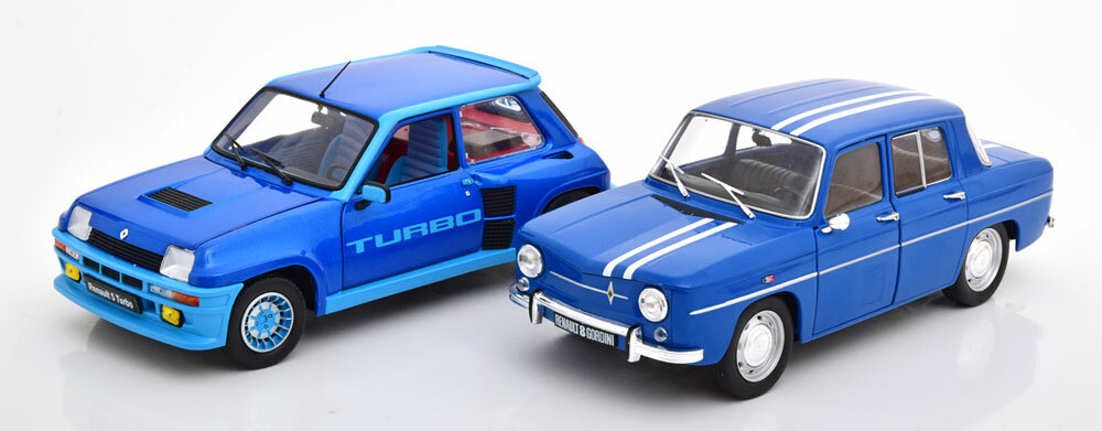 Модель коллекционная SOLIDO Renault R5 turbo und R8 gordini 1100 set with 2 modelcars blue lightblue and blue white