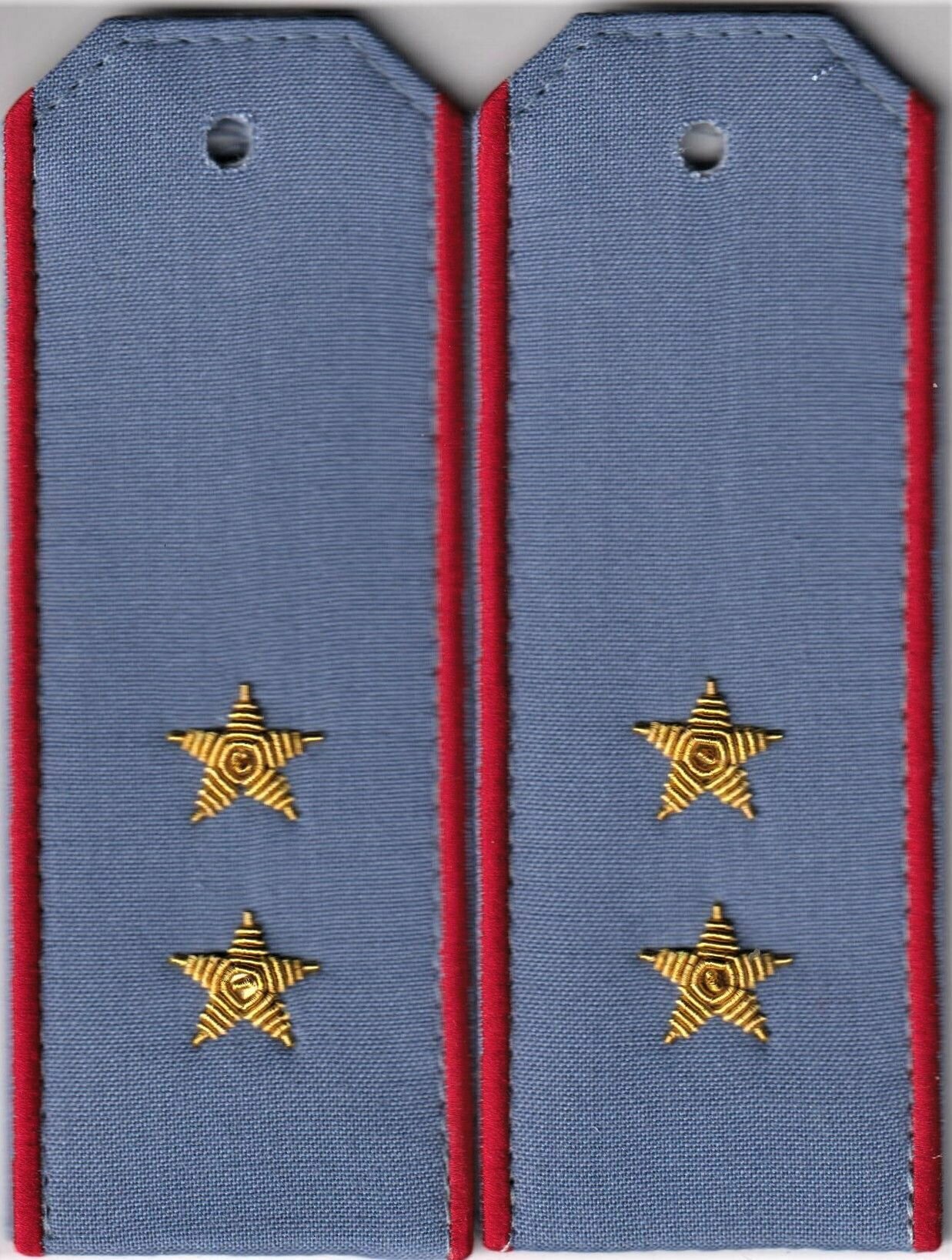 Погоны из рубашечной ткани серо-голубые, прапорщик