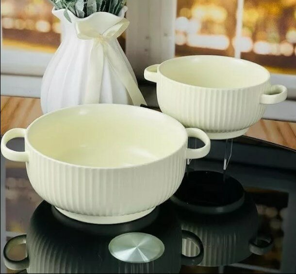 Салатник 19см с ручками Фарфор 205-766 118-205-766
