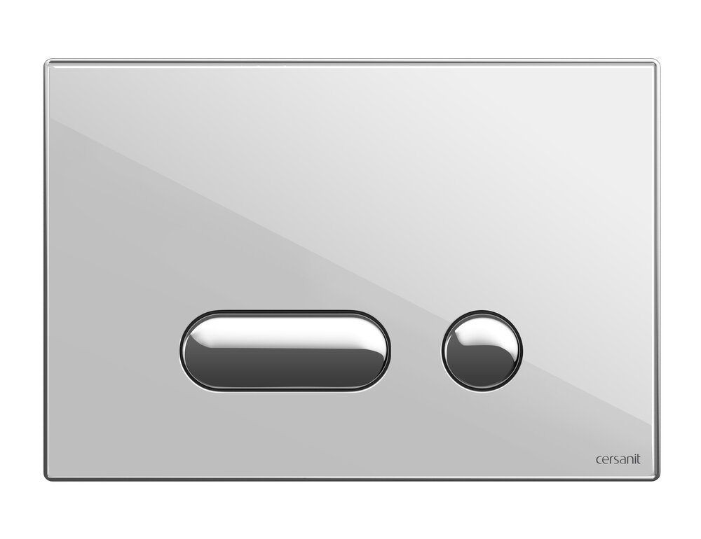 Кнопка смыва слива для унитаза Cersanit Intera белая стеклянная P-BU-INT/Whg/Gl
