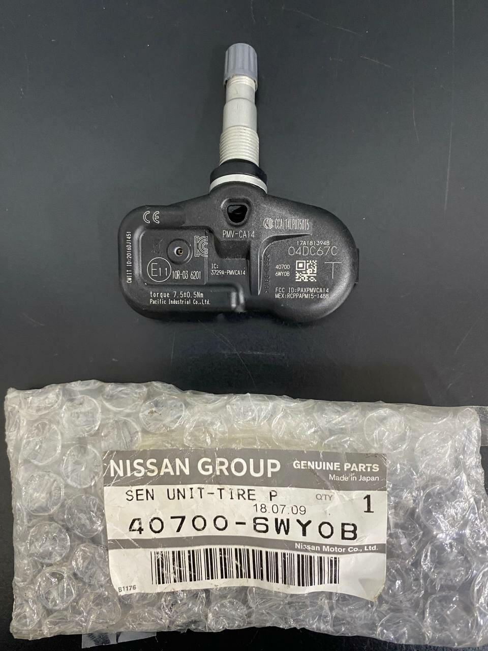 Датчик давления шин 407006WY0B NISSAN 100% оригинал