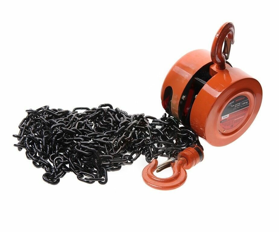 Таль ручная цепная 0.5т, 2,5м, "Автодело" 43705