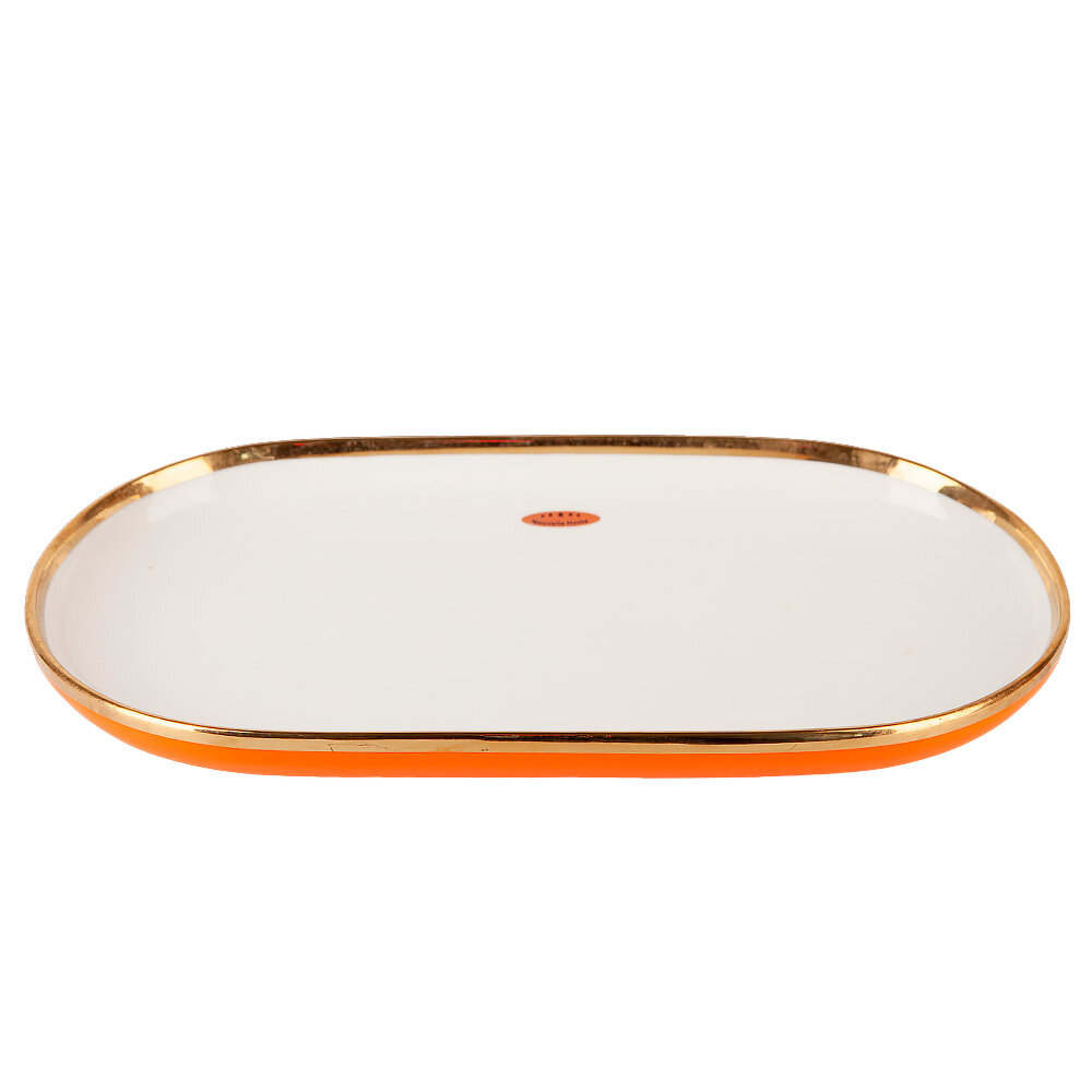 Блюдо сервировочное "Royal line", 30х16,3х3 см, фарфор, оранжевое, Nouvelle