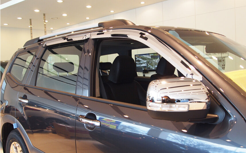 Kia Mohave дефлекторы на окна хромированные