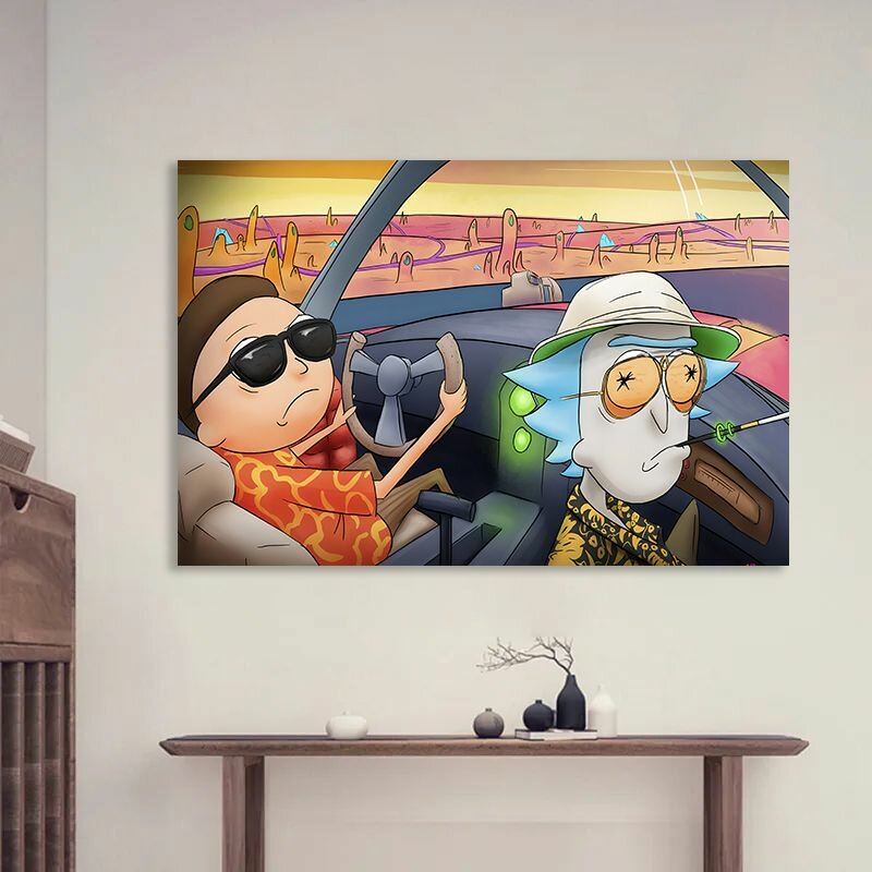 Картина ВсеКартины. Тут "Рик и Морти", 20x30 см, на подрамнике, дерево