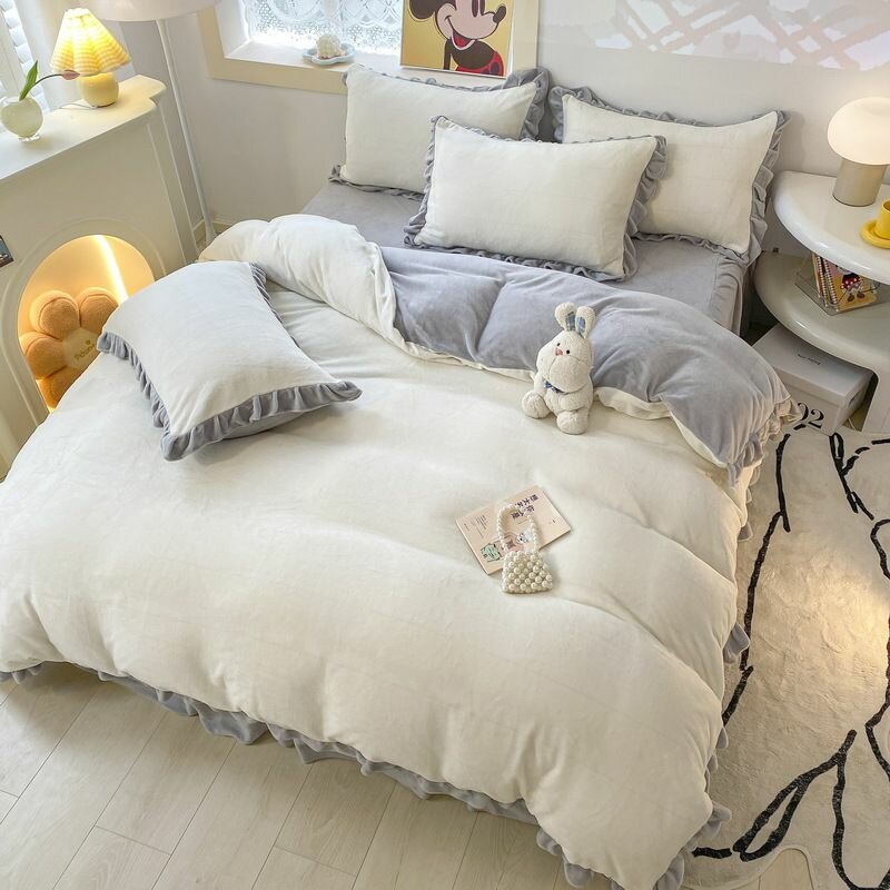 Чехол для одеяла из четырех частей, размер 150*200cm, Подходит для кровати 1,2 м