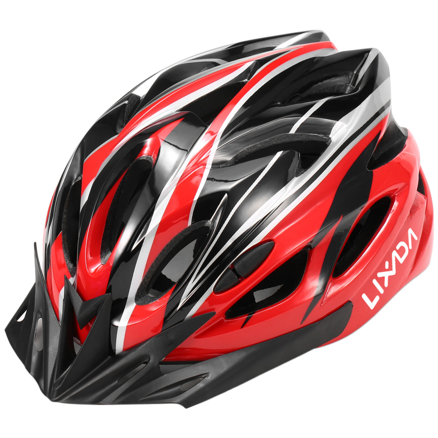 Lixada Легкий велосипедный шлем с козырьком Светодиодная подсветка Горный шоссейный