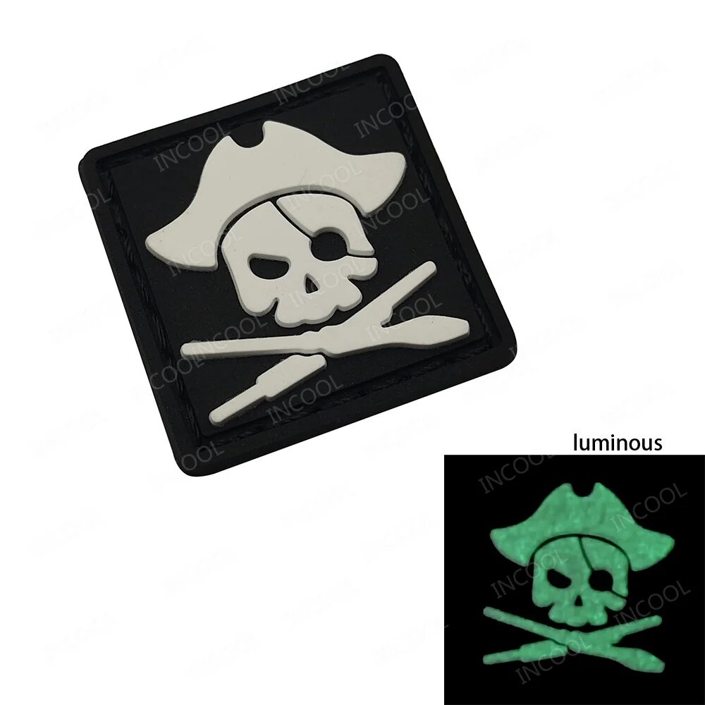 Резиновые нашивки ПВХ 2.5 см Черный, 2 PVC No Loop 2.5CM