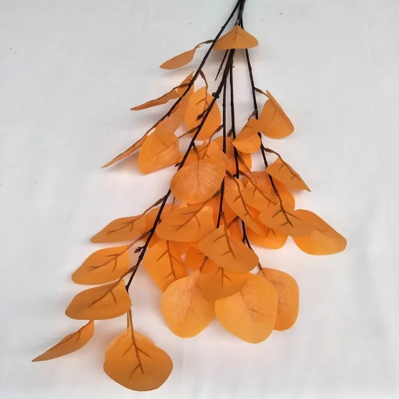 Искусственный шелковый цветок яблони 88 см Orange yellow-1PC