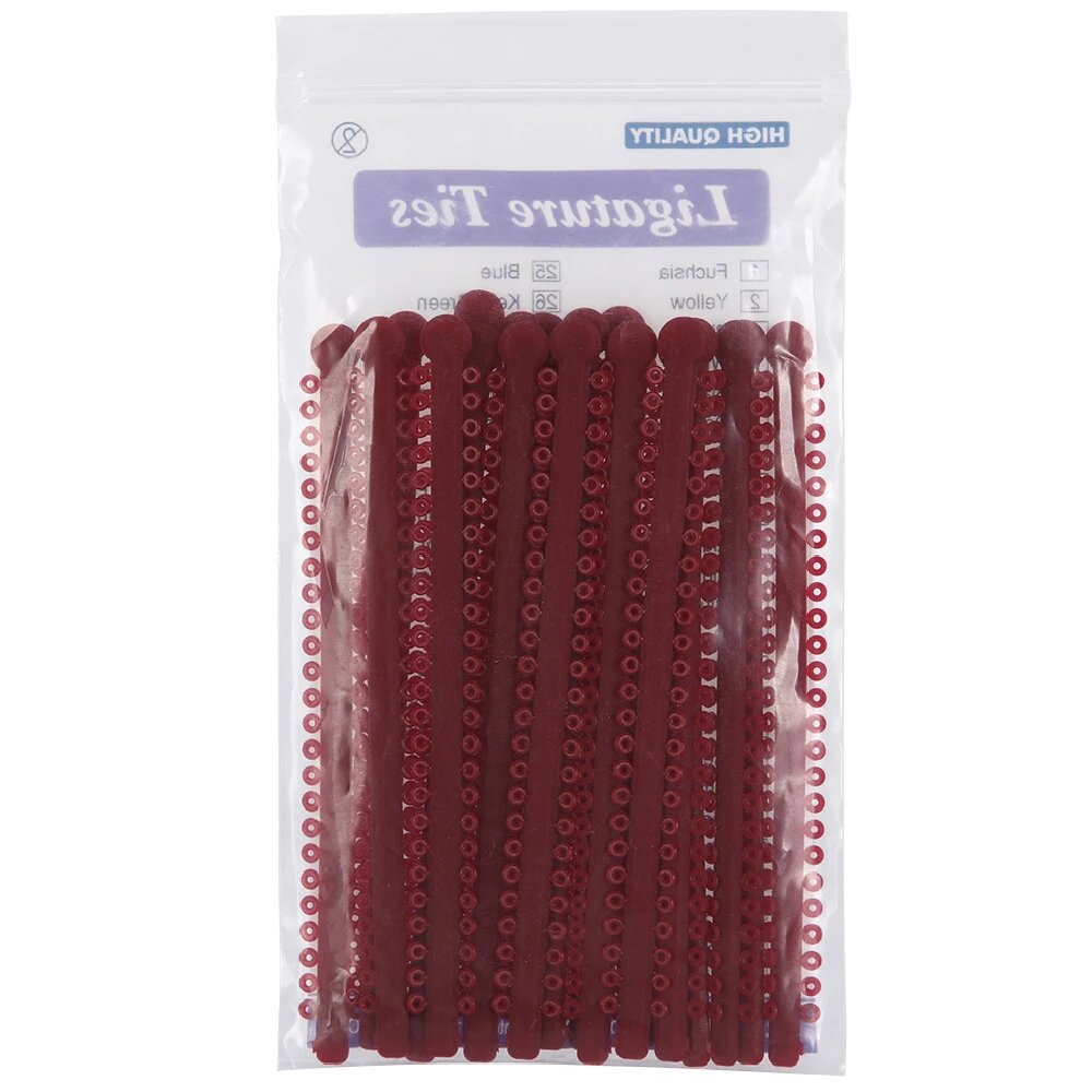 Azdent Лигатуры ортодонтические эластичные силиконовые Maroon