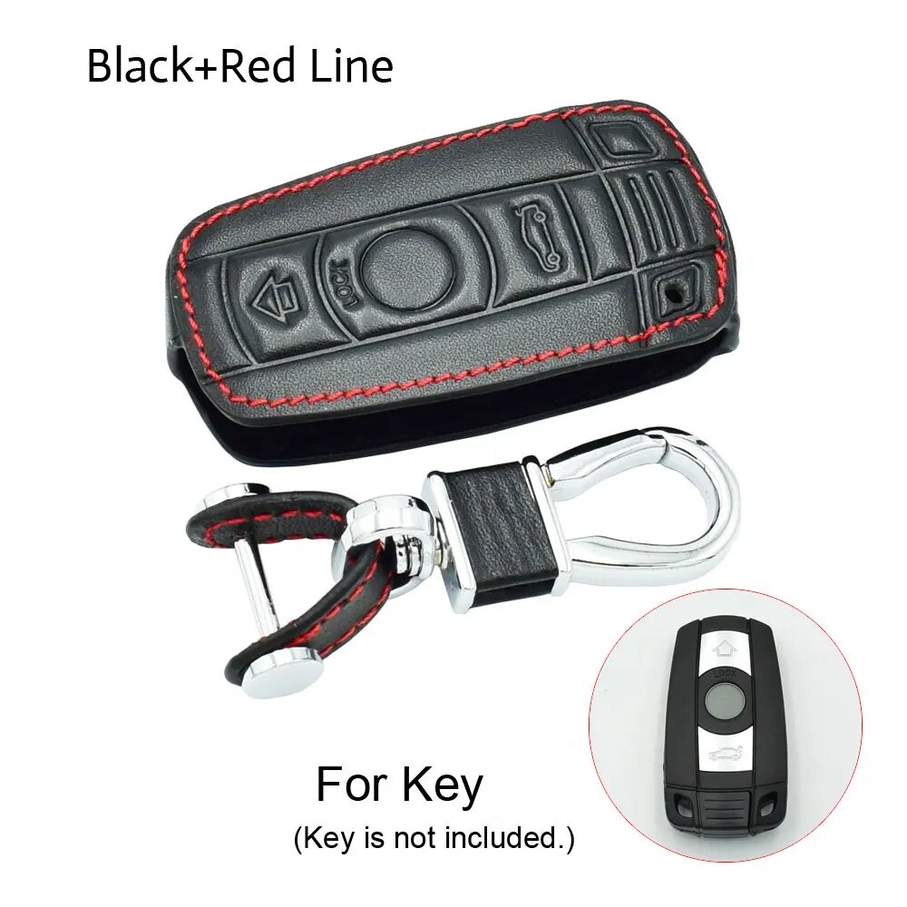 Кожаный чехол для автомобильного ключа, чехол для дистанционного управления, автоаксессуар для BMW 1 3 5 6 серии M3 M5 E90 E91 E92 E93 E60 E61 E81 E87 E88 E89 черный