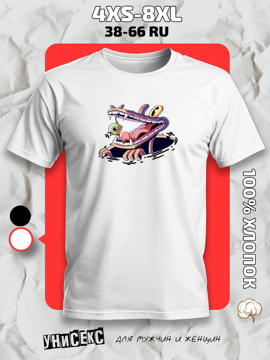 Футболка с принтом крокодилом