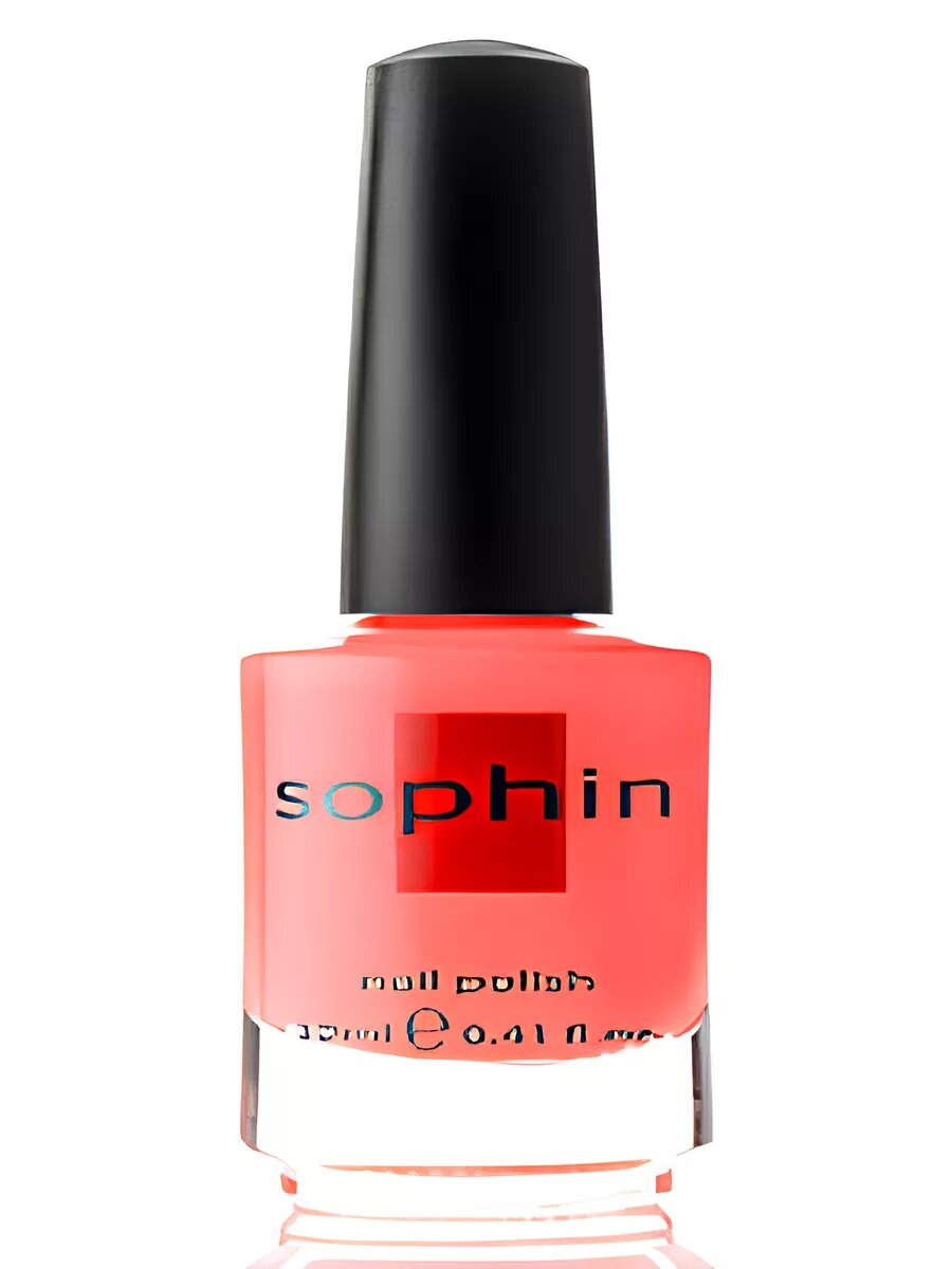 Лак для ногтей Sophin №337, для маникюра и педикюра, яркий коралловый, 12мл