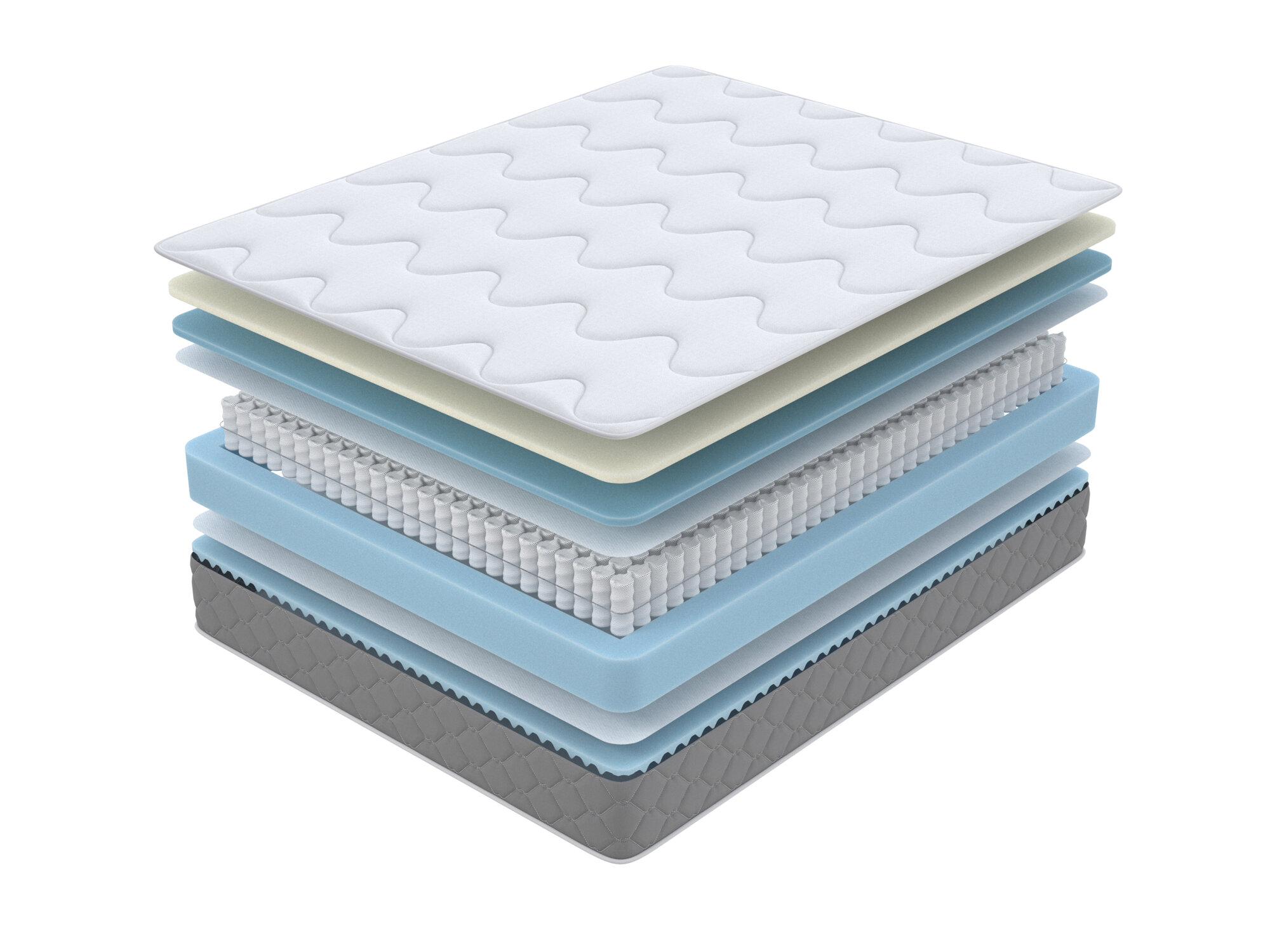 Матрас Proson Sova Memo S/M 140х190 высота 22 см анатомический средней жесткости Независимые пружины