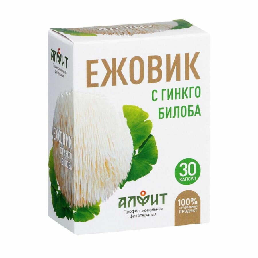 Ежовик с гинкго билоба 30 капс (Алфит)