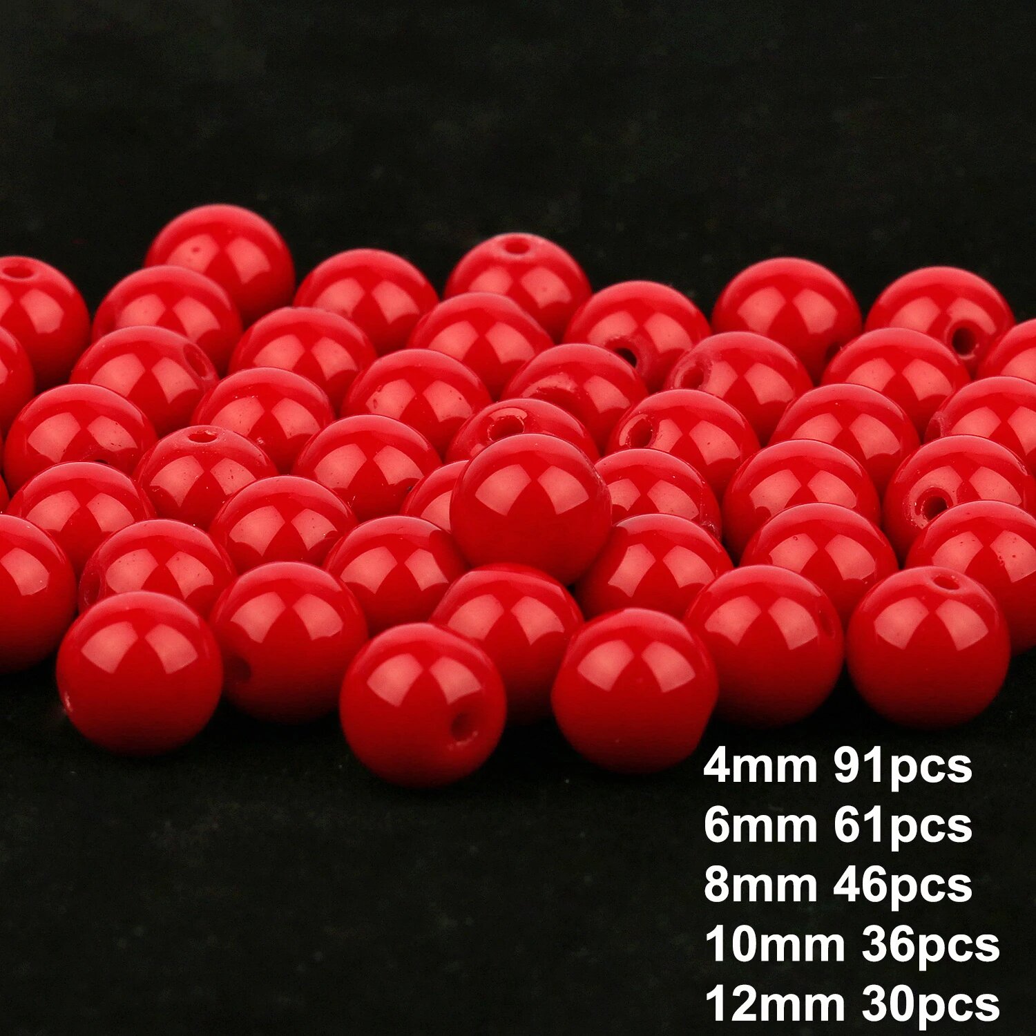 Красные бусины Imitation coral 6mm для украшений