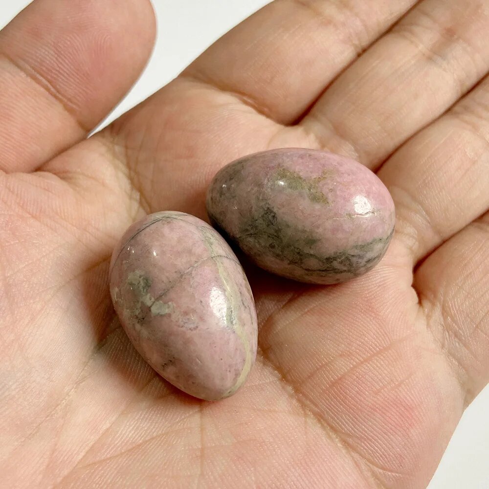 Полированный опаловый кварц, яйцо, 20x30 мм Фиолетовый, 1 piece, NO.25 Rhodonite