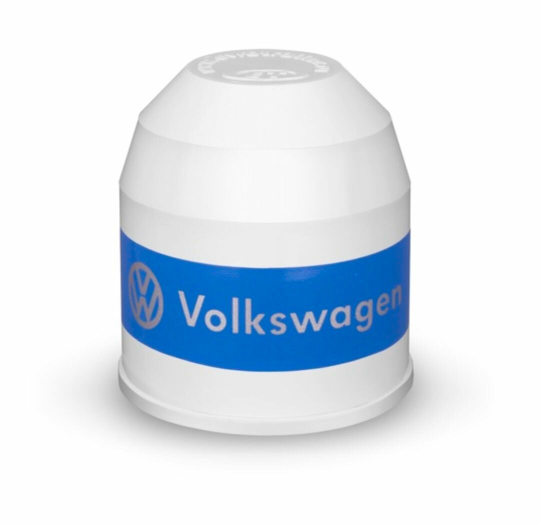 Колпак на шар фаркопа с логотипом Volkswagen (Фольксваген) "белый", пластик