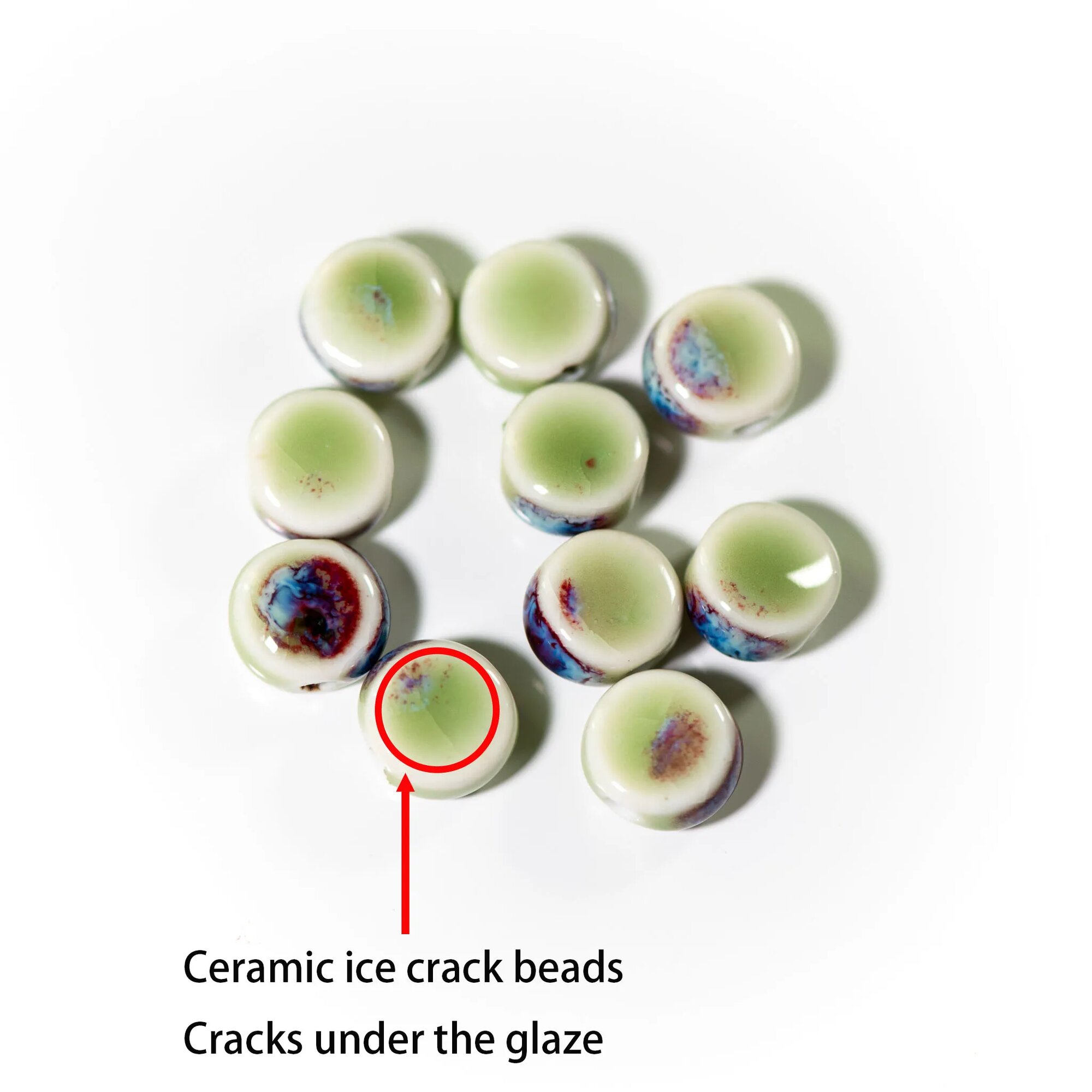 Керамические бусины "Ice Crack" ice-cracking -6