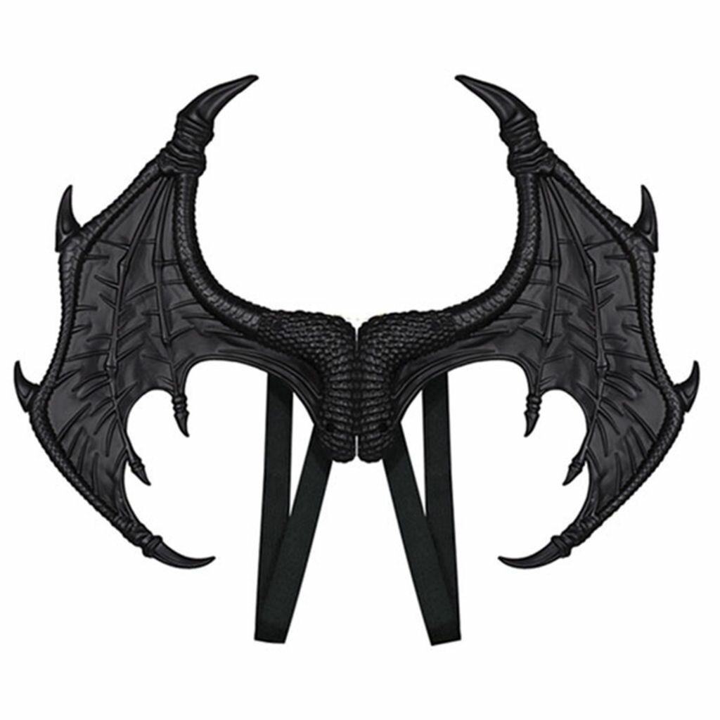 Украшение детской вечеринки на Хэллоуин Драконьими крыльями и хвостом-Черный RP Dragon Wings