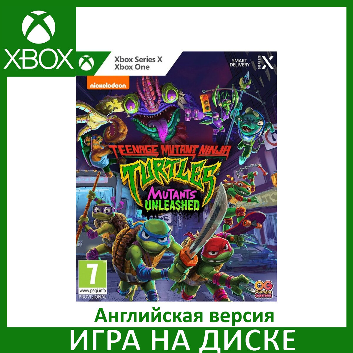 Игра TMNT Teenage Mutant Ninja Turtles (Черепашки Ниндзя): Mutants Unleashed Xbox One, Series X Английский язык Диск на Xbox
