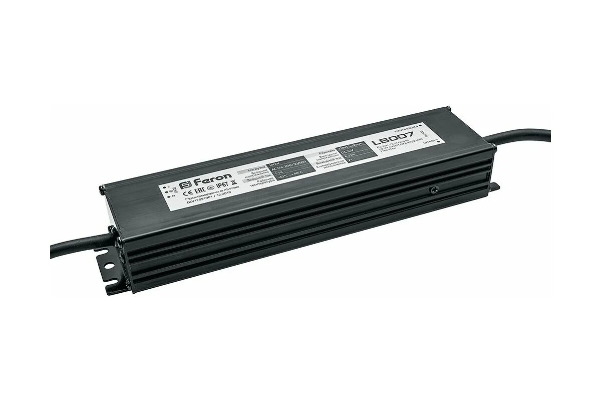 FERON Трансформатор электронный для светодиодной ленты 100W 12V IP67 (драйвер), LB007 FERON, 21493