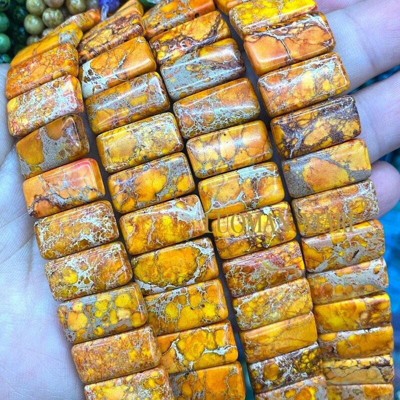 LUOMAN XIARI Морской осад яшма бусины 10x20 мм