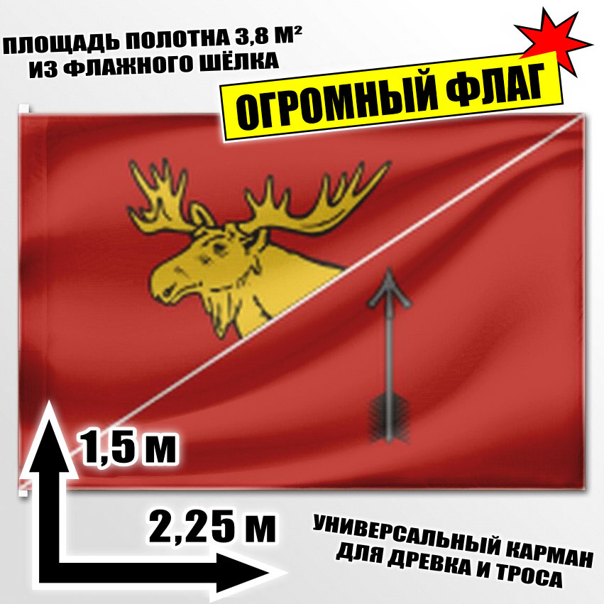 Флаг огромный Гусевского района 225x150 см