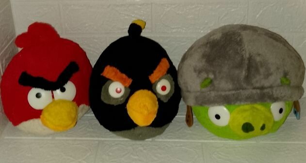 Мягкая игрушка 3 шт. "Angry birds" BOMB, RED, черная птица