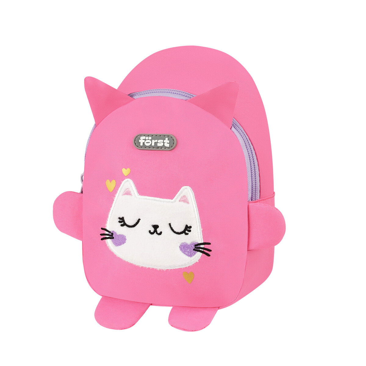 Рюкзак детский для девочки F rst F-Kids "Mini Kitten" 21*14*7.5см, 1 отделение, уплотненная спинка