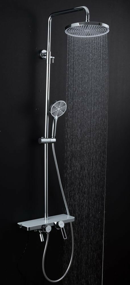 Душевая система со смесителем и тропическим душем GAPPO G2496-20 хром с белым