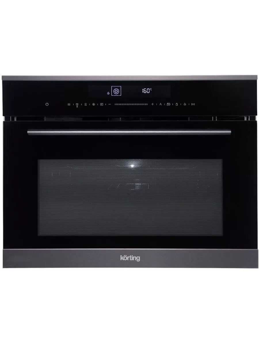 Электрический духовой шкаф Korting OKB 3250 GNBX MW черный, функция СВЧ, 50 л