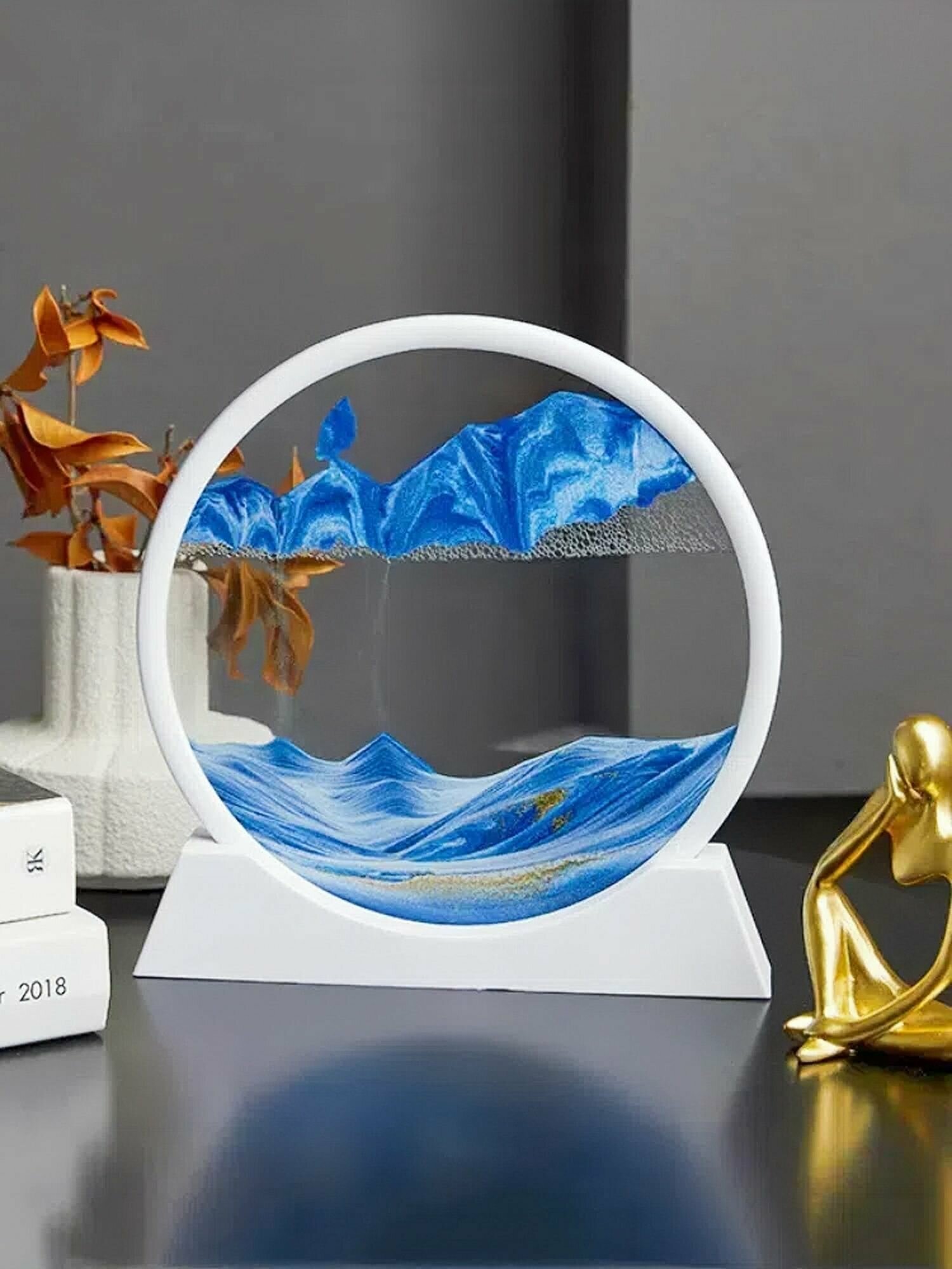 Картина песочная интерьерная 3D антистресс, Креативная статуэтка, искусство разжатия песочных часов, песчаная живопись