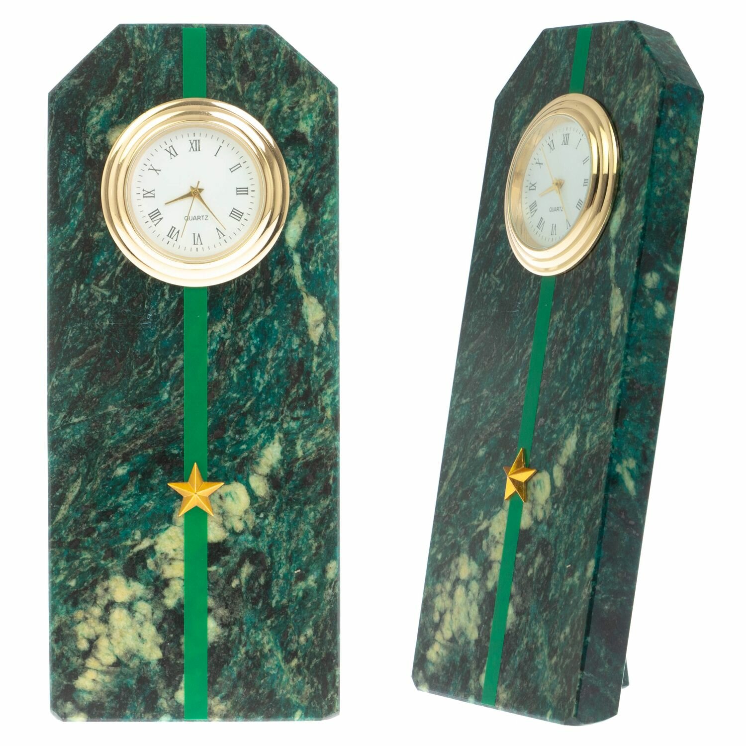 Часы-погон "Младший лейтенант прокуратуры РФ" камень змеевик