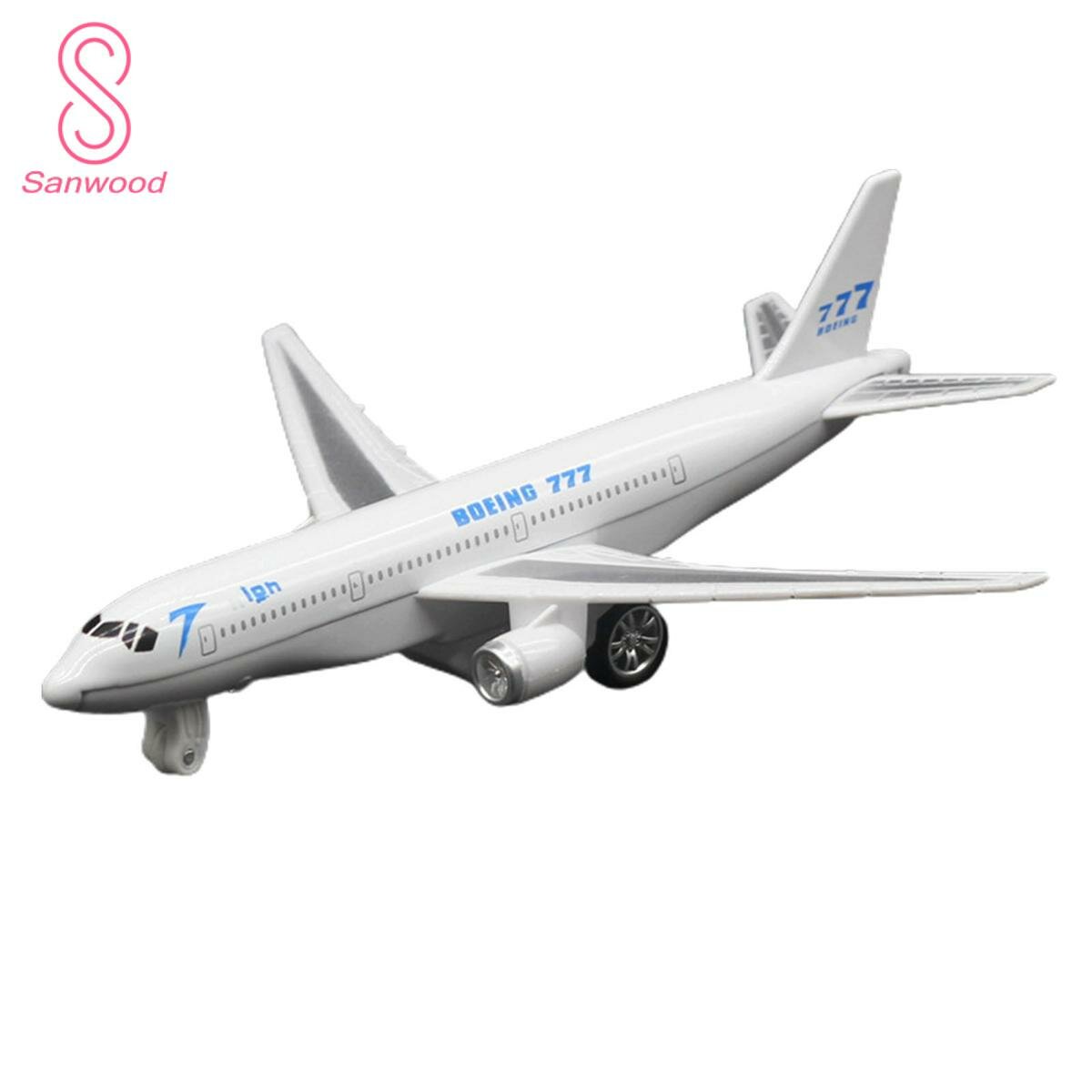 Противоударная игрушечная модель самолета с красочным инерционным механизмом для детей