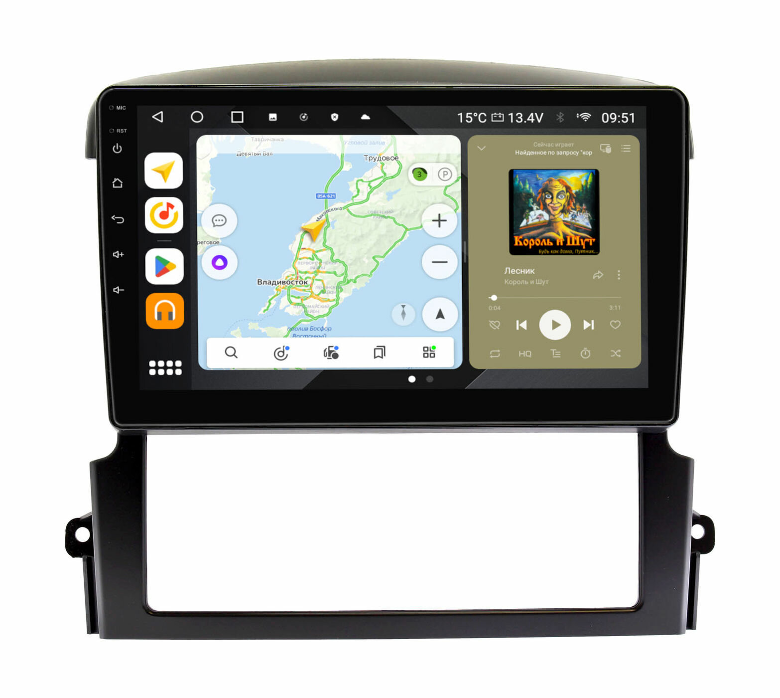 Магнитола Kia Sorento 2004 - 2009 / 9 дюймов, 4/64GB, 8 ядер, DSP, 4G, Android 10 / Wide Media