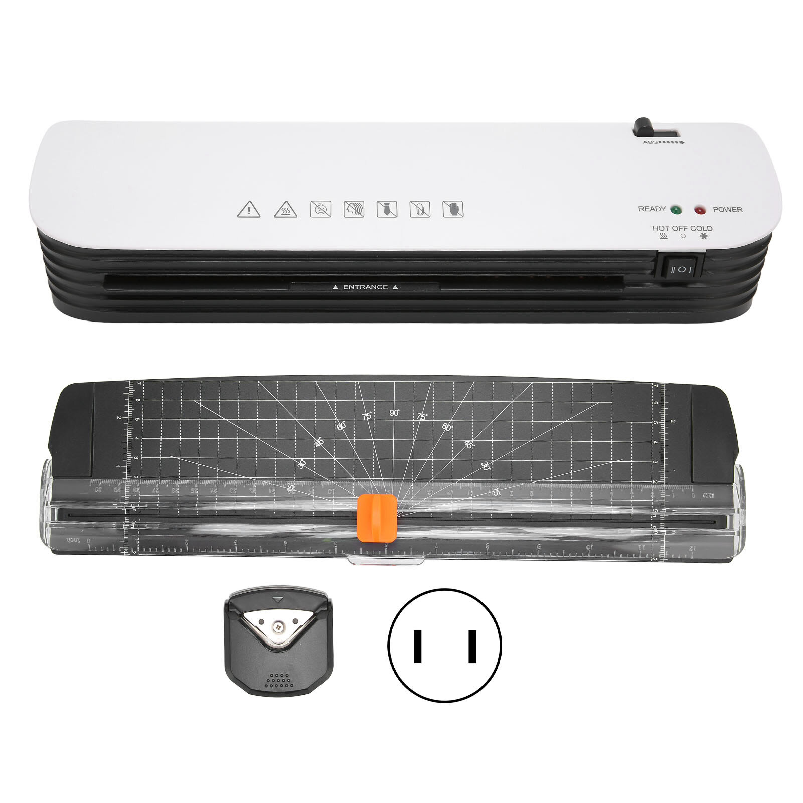 Ламинатор для бумаги и бумаги формата A4, 260 Вт, 9 дюймов, с функцией горячего и холодного ламинирования, защитой от замятия, с функцией обрезки бумаги и закругления углов, подходит для учителей и школ, вилка США 100–120 В.