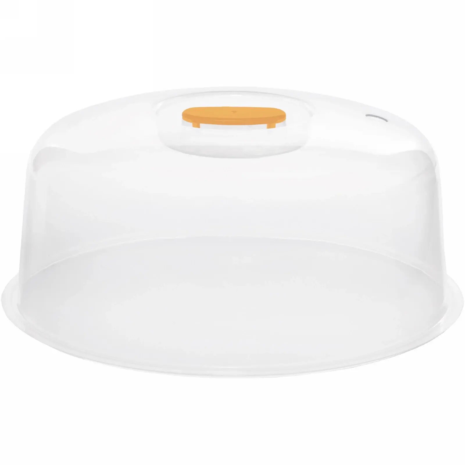 Крышка для микроволновой печи, предотвращает разбрызгивание, пластик, прозрачная, 23,5см, удобная ручка