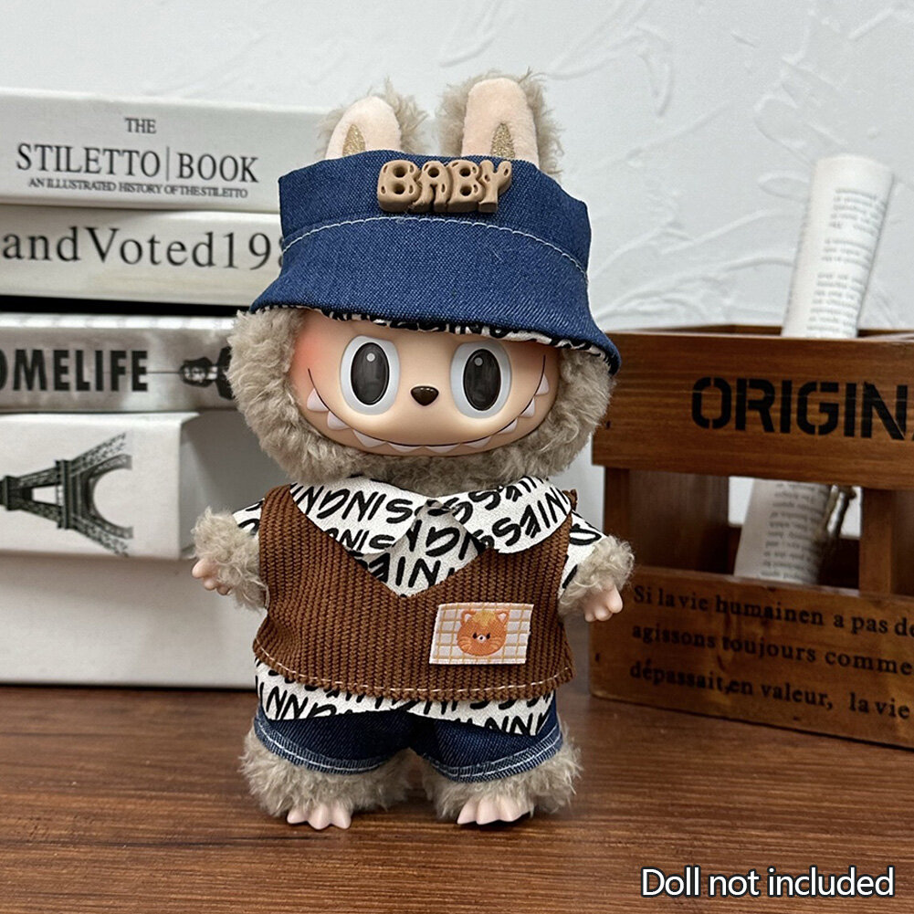 Одежда для куклы Labubu 17 см — модные худи, аксессуары, кофта для Labubu, милый наряд для кукол