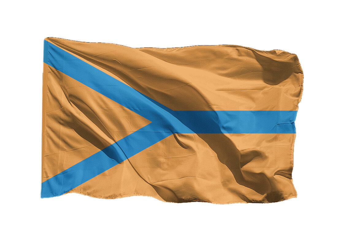 Флаг Череповца на шёлке, 70х105 см - для ручного древка