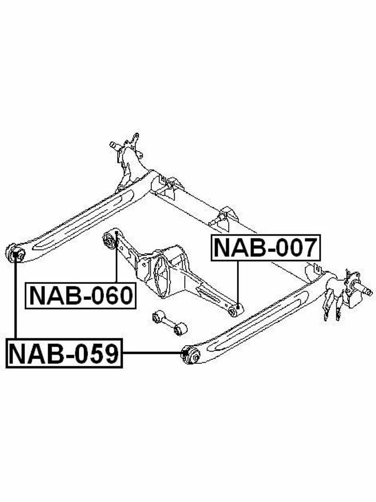 Сайлентблок задней балки NISSAN NAB-059 FEBEST.