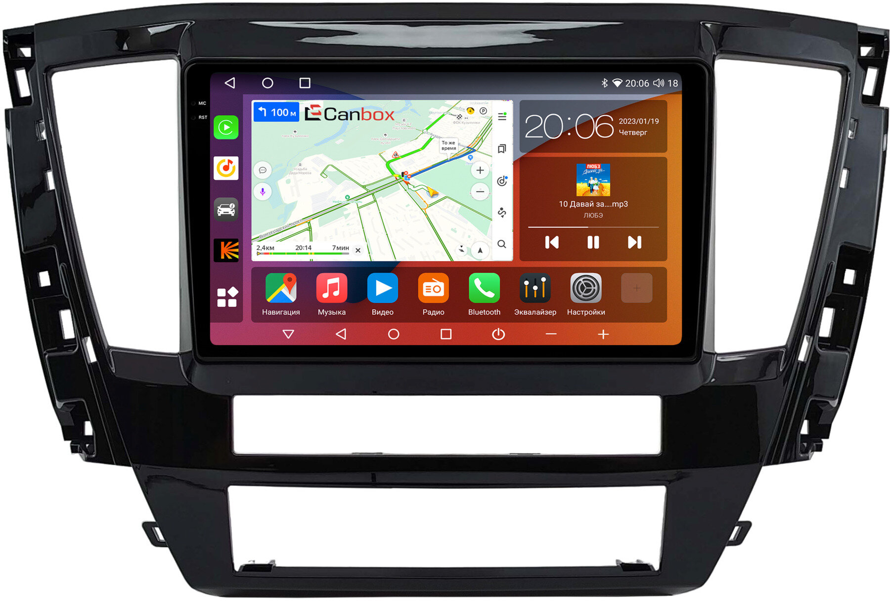 Штатная магнитола Mitsubishi Pajero Sport 3, Montero Sport 3 2019-2026 Canbox EVO 2K 5814-9-0397 Android 14 (4G-SIM, 4/64, DSP, QLed, AI, 360)
