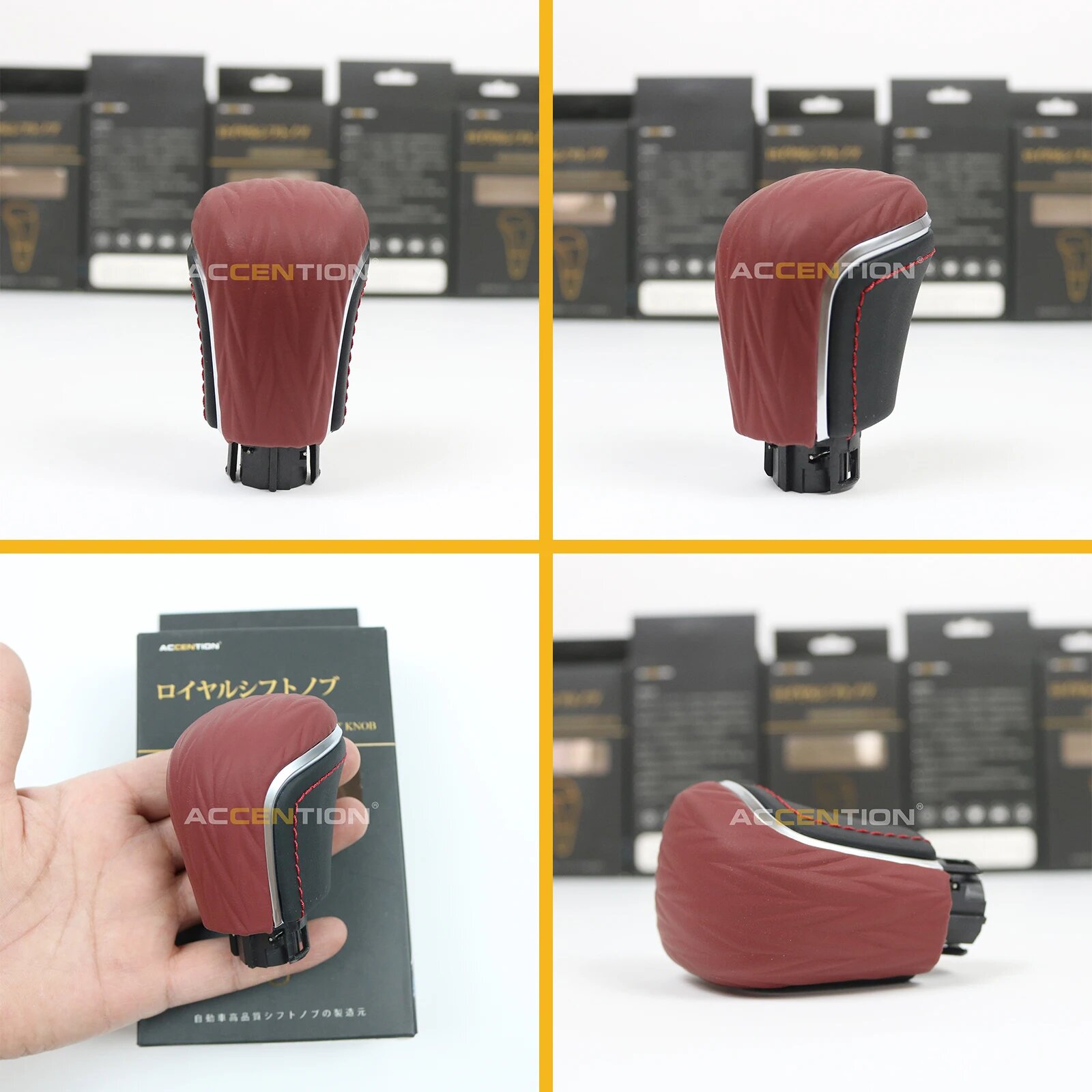 Черная кожаная ручка переключения передач из углеродного волокна для Toyota Corolla Camry 12