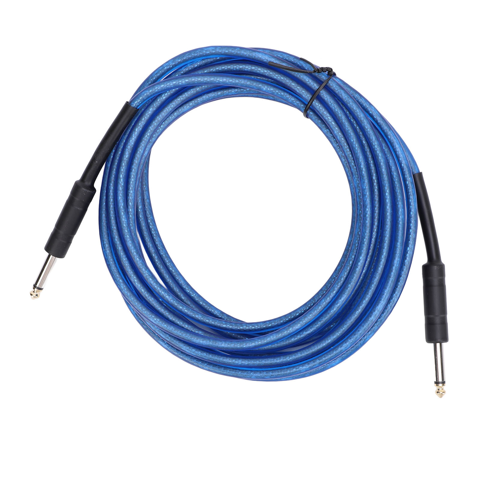 Гитарный кабель 6,35 мм штекер — шумоподавляющий гибкий коаксиальный инструментальный кабель для бас-гитары, усилителя или клавиатуры, синий, 6 м / 19,69 фута