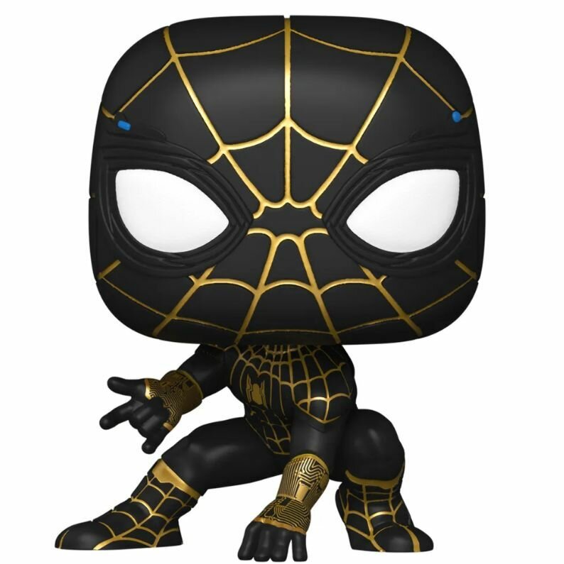 Фигурка Funko POP! Bobble Marvel Spider-Man No Way Home Spider-Man (Black & Gold Suit)/ Фанко ПОП по мотивам франшизы Марвел, Черный Человек-Паук. Нет пути домой