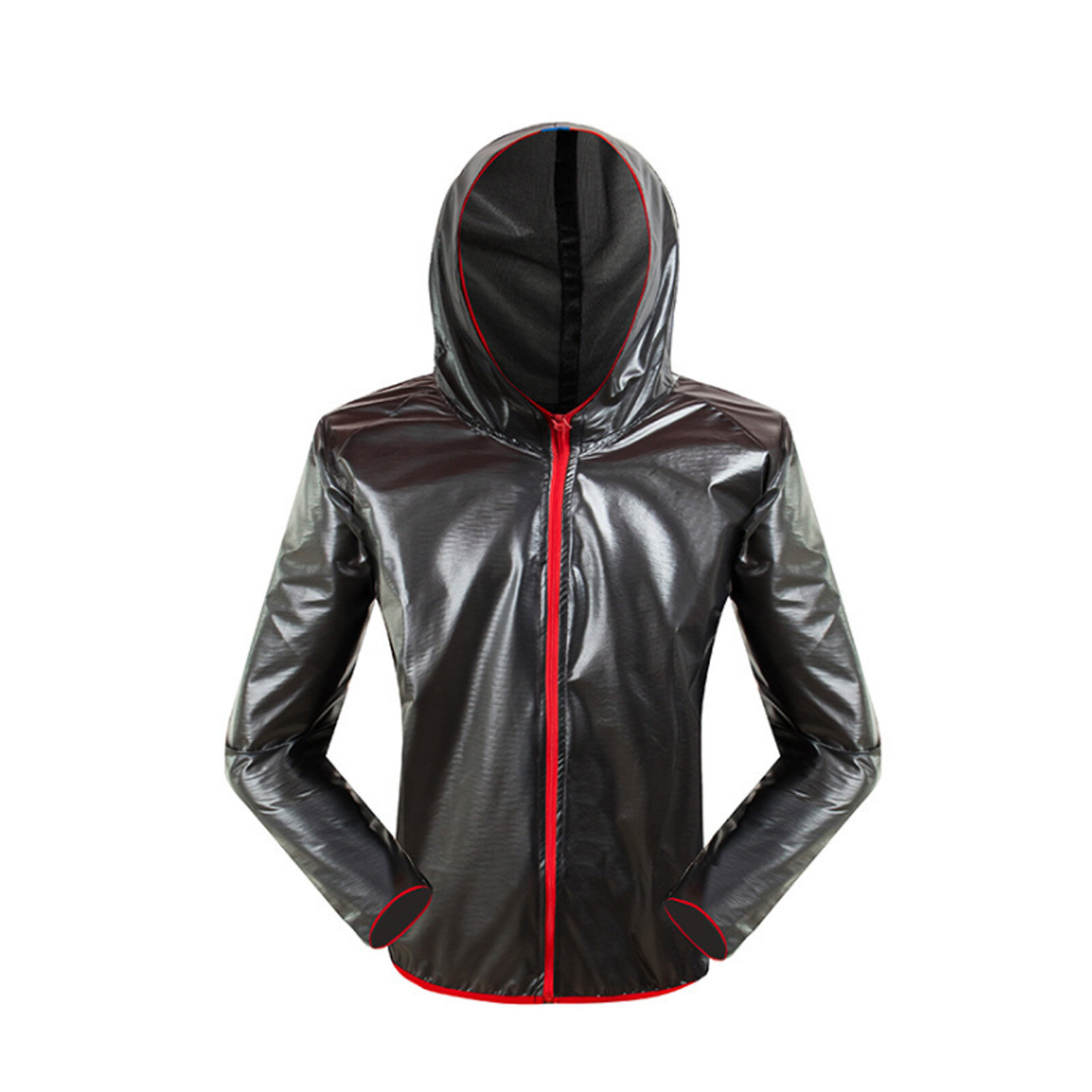 Дождевик для велосипеда с капюшоном для мужчин и женщин водонепроницаемый ветронепроницаемый куртка / штаны / куртка и штаны рефлексивные дождевики для походов бега путешествий велосипеда ngoài помещений, цвет: белый, зеленый, черный, синий, размер: M,